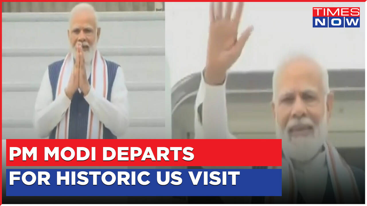 PM Modi Leaves For USA | Visuals From Palam Airport | Biden-Modi Summit ...