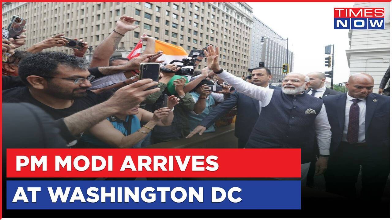 PM Modi Arrives At Washington DC & Meets Indian Diaspora On His Day 2 ...