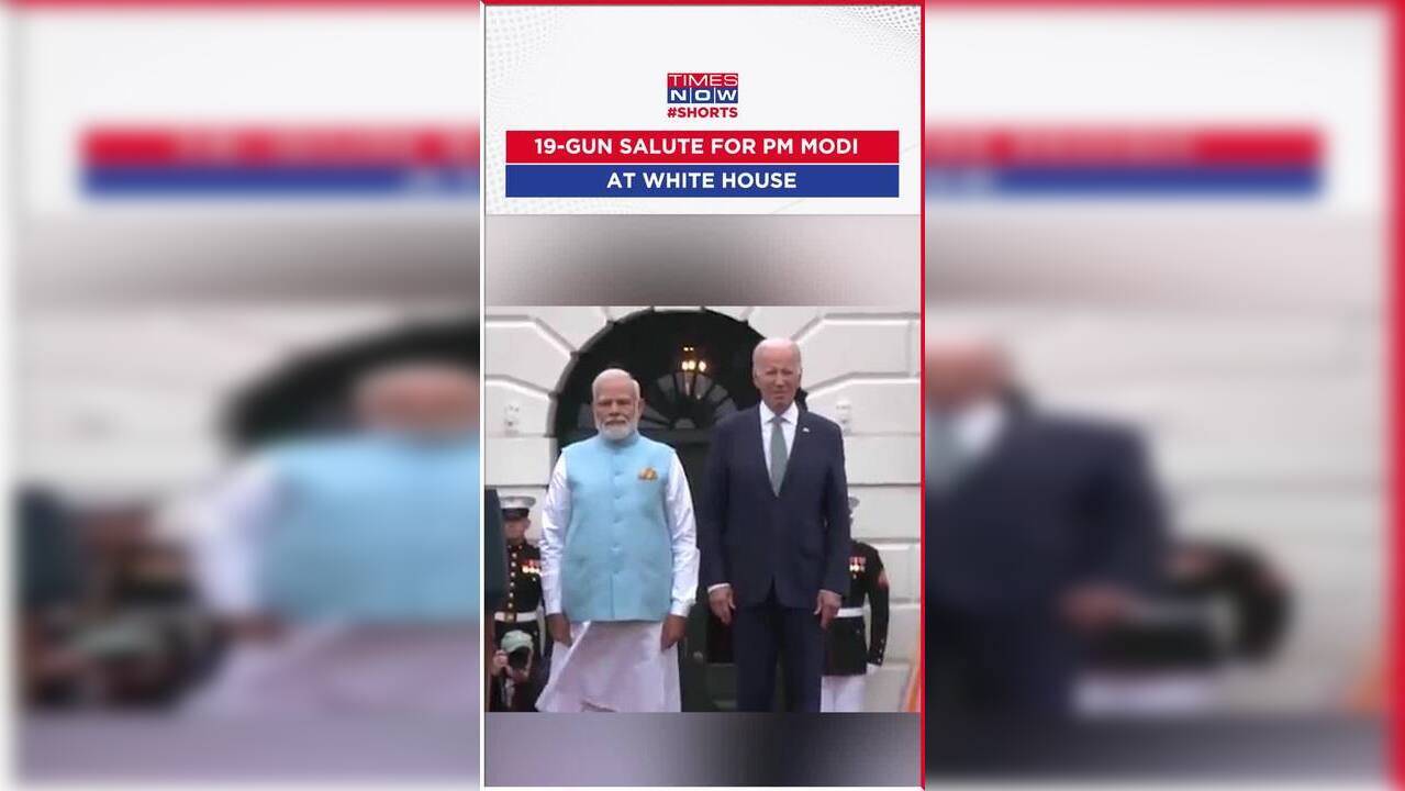 PM Modi Gets 19-Gun Salute, Grand Welcome At White House