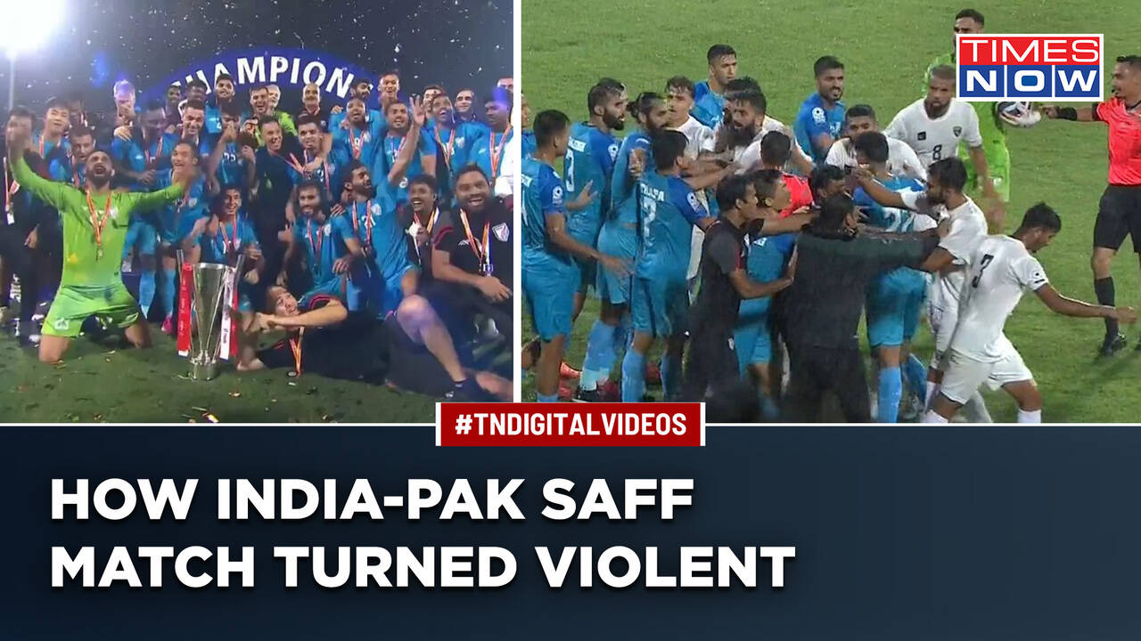 India Vs Pakistan At SAFF Turns Violent: Scuffle On Football Field As ...