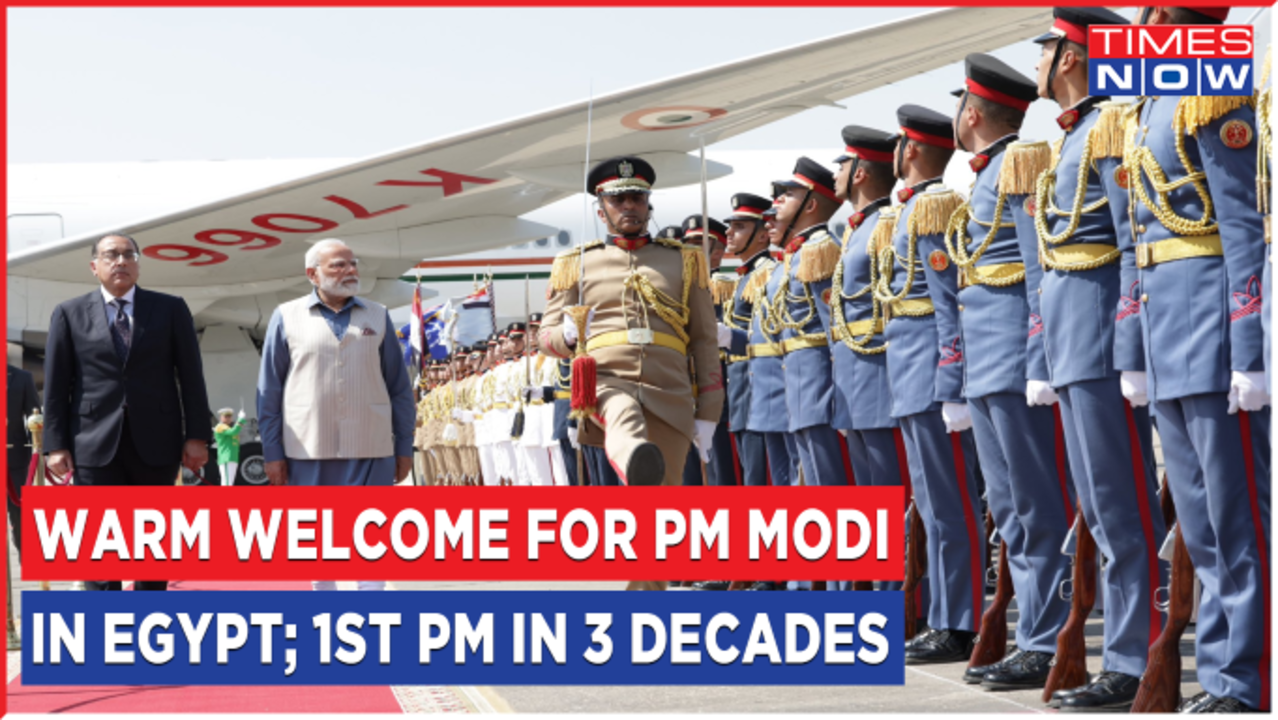 Warm Welcome For PM Modi In Egypt | 1st Indian PM To Visit In 3 Decades ...