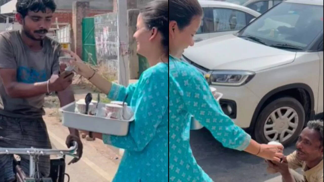Viral Video | Woman Quenches Thirst Of Street Vendors Working In ...