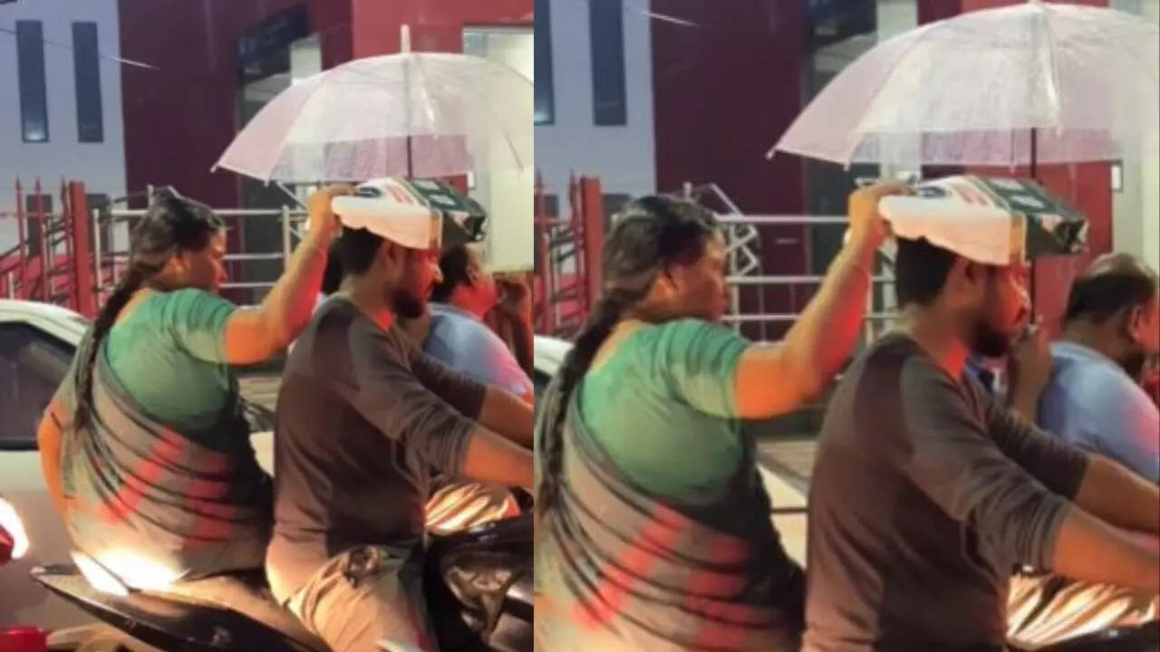 Viral Video Of Mother Shielding Son From Rain On A Bike Is The Epitome ...