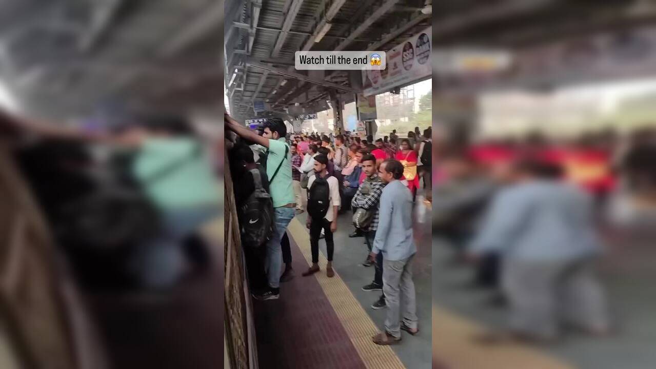 Khatron Ke Khiladi Mat Bano: Man Hangs Outside Overcrowded Mumbai Local ...