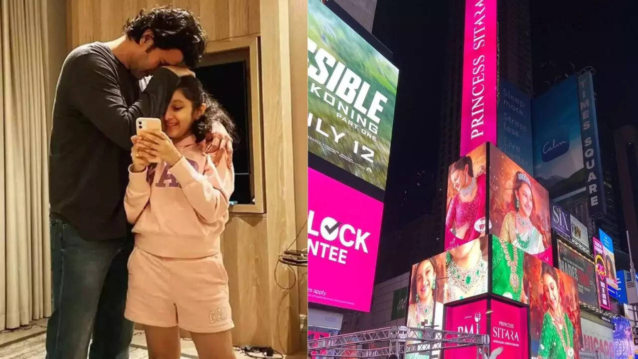 Mahesh Babu Is Every Dad Ever As He Reacts To Daughter Sitaras New York Times Square Billboard