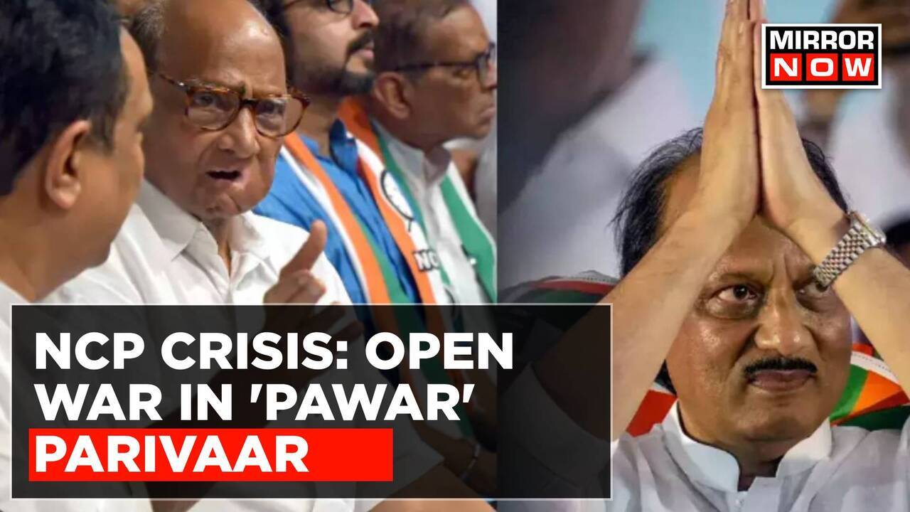 NCP Crisis: DY CM Ajit Pawar Mocks Uncle, Sharad Pawar Hits Back | The Maha Nail-Biter | Top ...