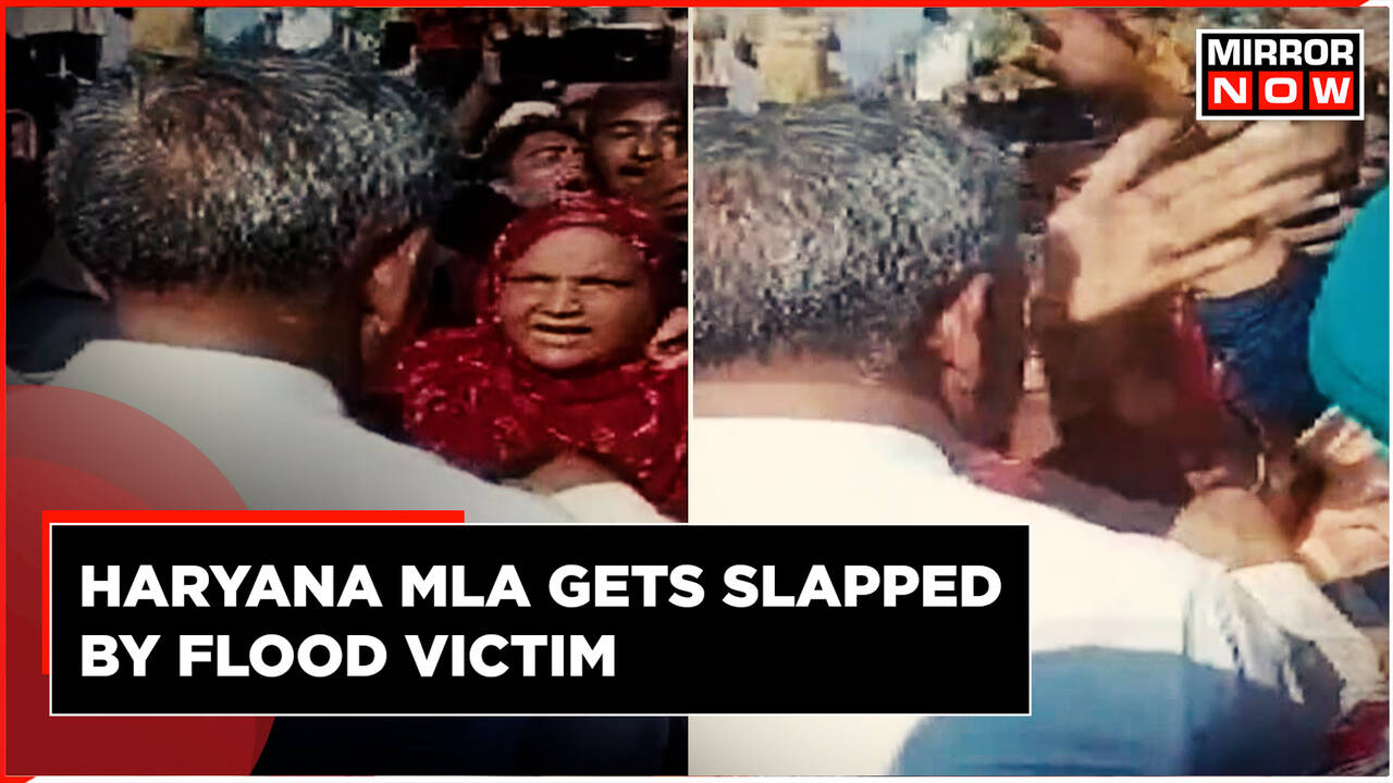 Viral Video: Haryana Woman Slaps JJP MLA During Visit to Flood-affected ...