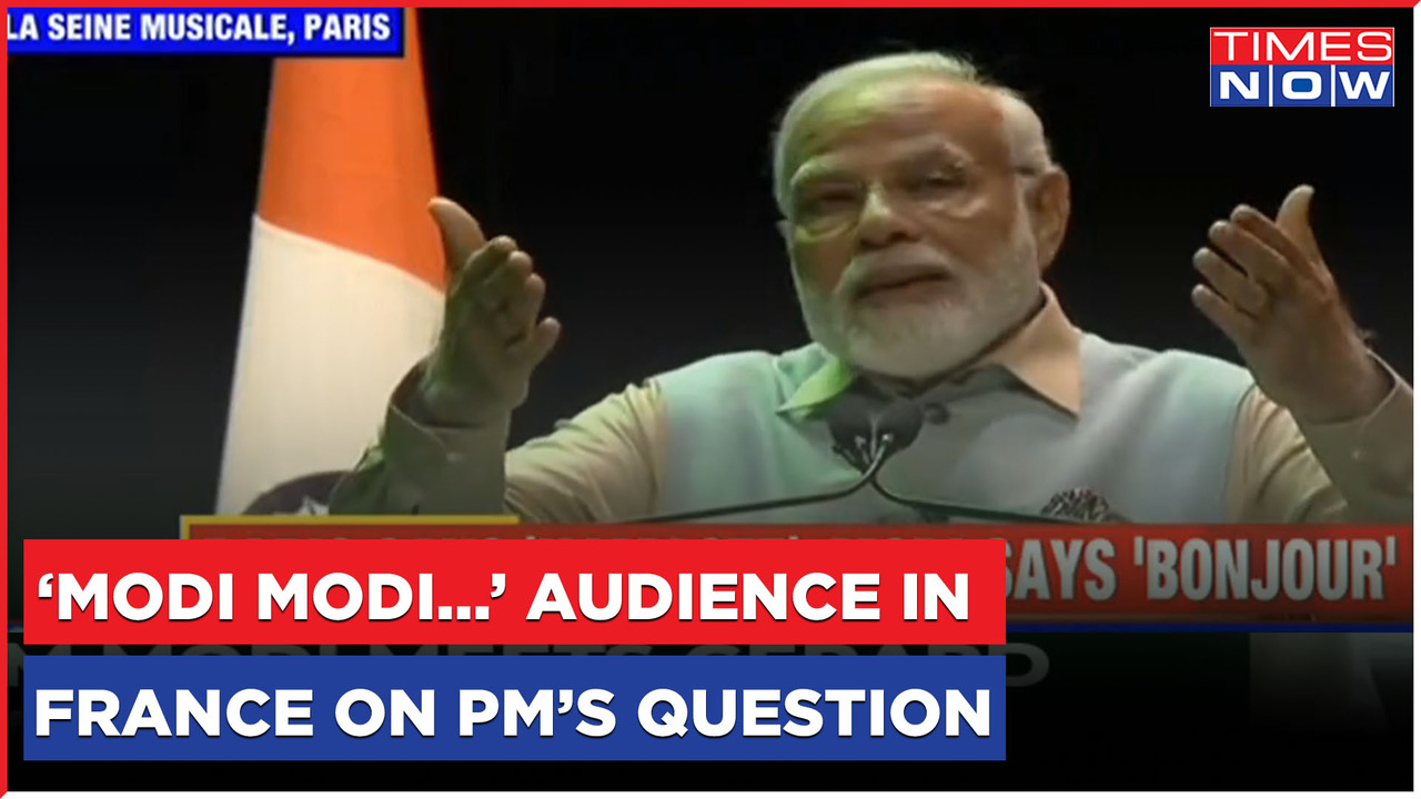 Claps, Cheering Up Listen Why PM Modi's Speech In France Gets Huge ...