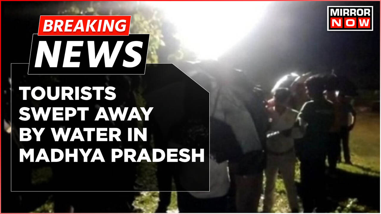 Breaking News Several Tourists Trapped Under Waterfall In Madhya