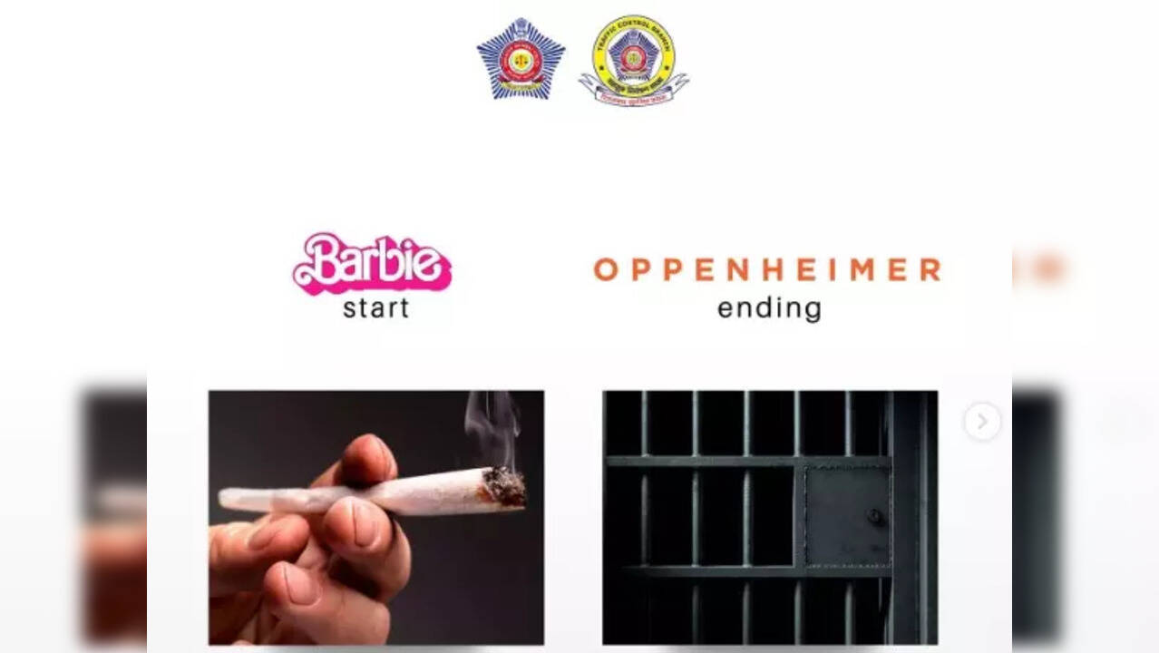 Barbie Vs. Oppenheimer: Mumbai Police Uses Hollywood Movie Hype To ... Barbie Vs. Oppenheimer: Mumbai Police Uses Hollywood Movie Hype To ...