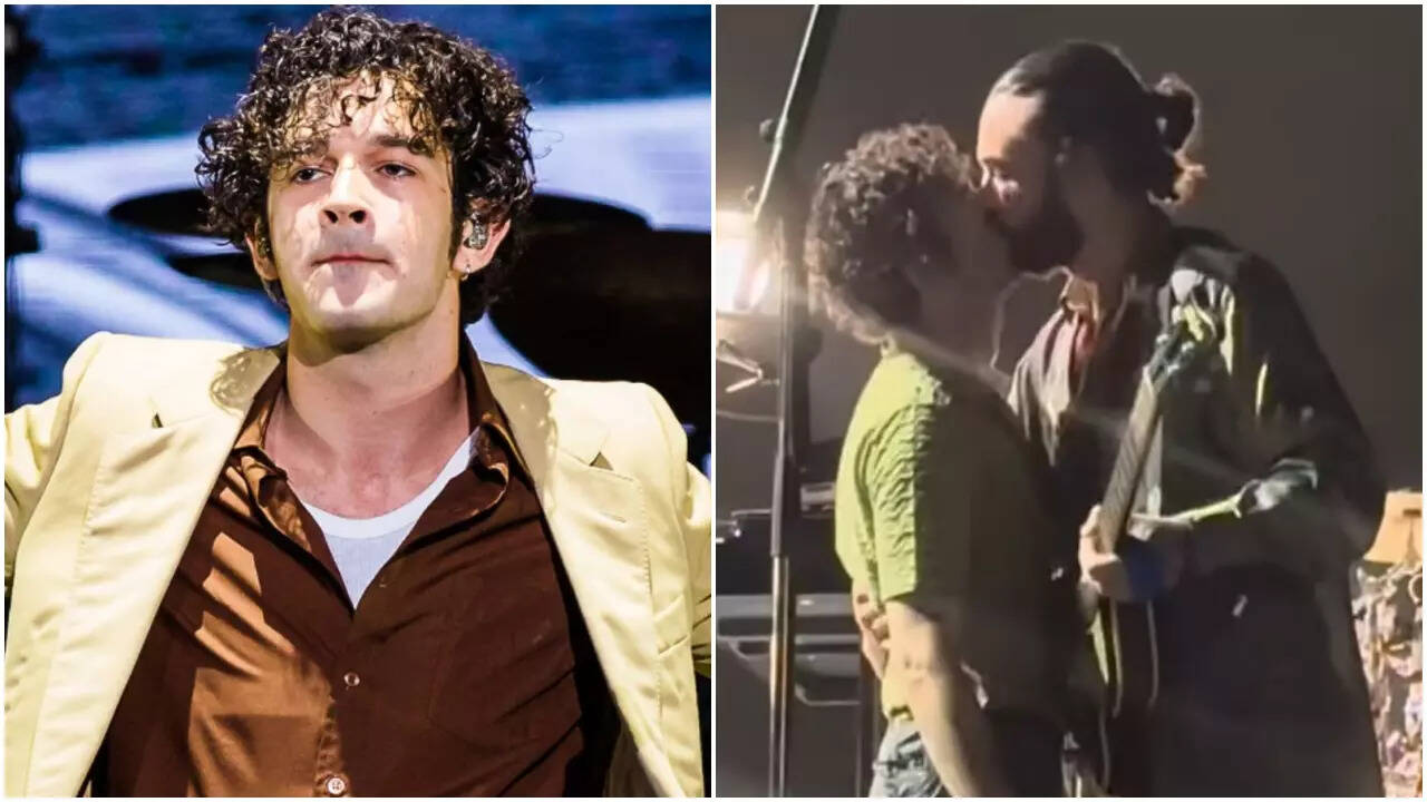 Matty Healy Kisses Male Bandmate On Stage In Malaysia Amid Protest ... Matty Healy Kisses Male Bandmate On Stage In Malaysia Amid Protest ...