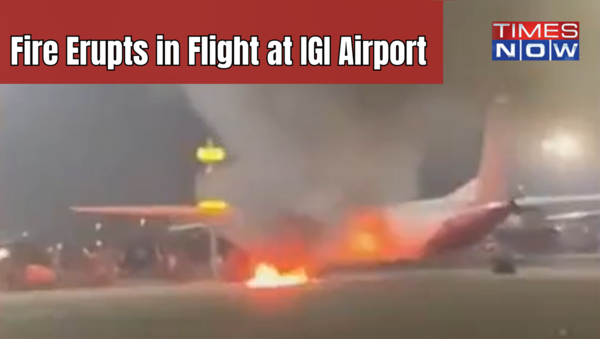 Fire at Delhi Airport: Smoke Billows Out of SpiceJet Aircraft During ...