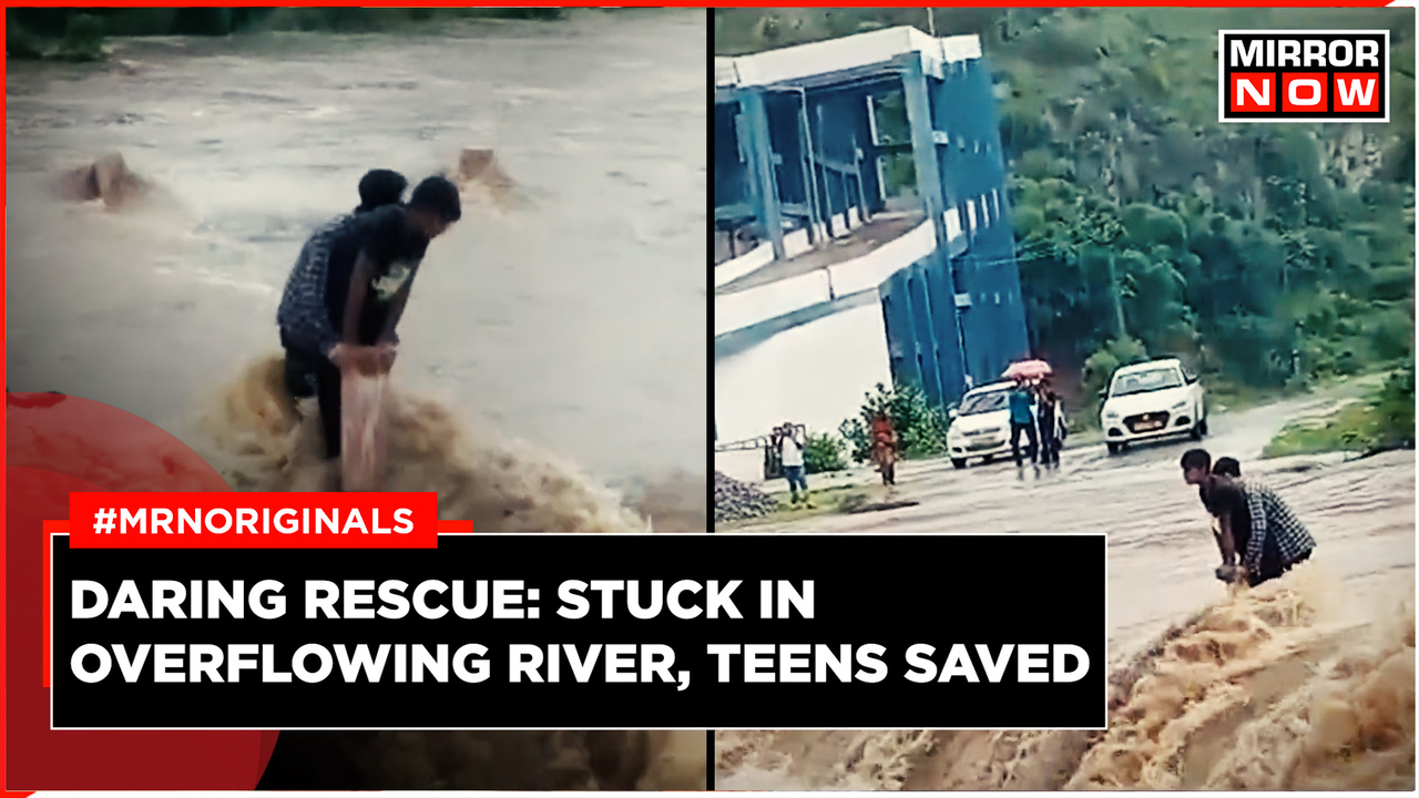 Watch: 2 Youths Stuck In Overflowing River For An Hour In Udaipur ...