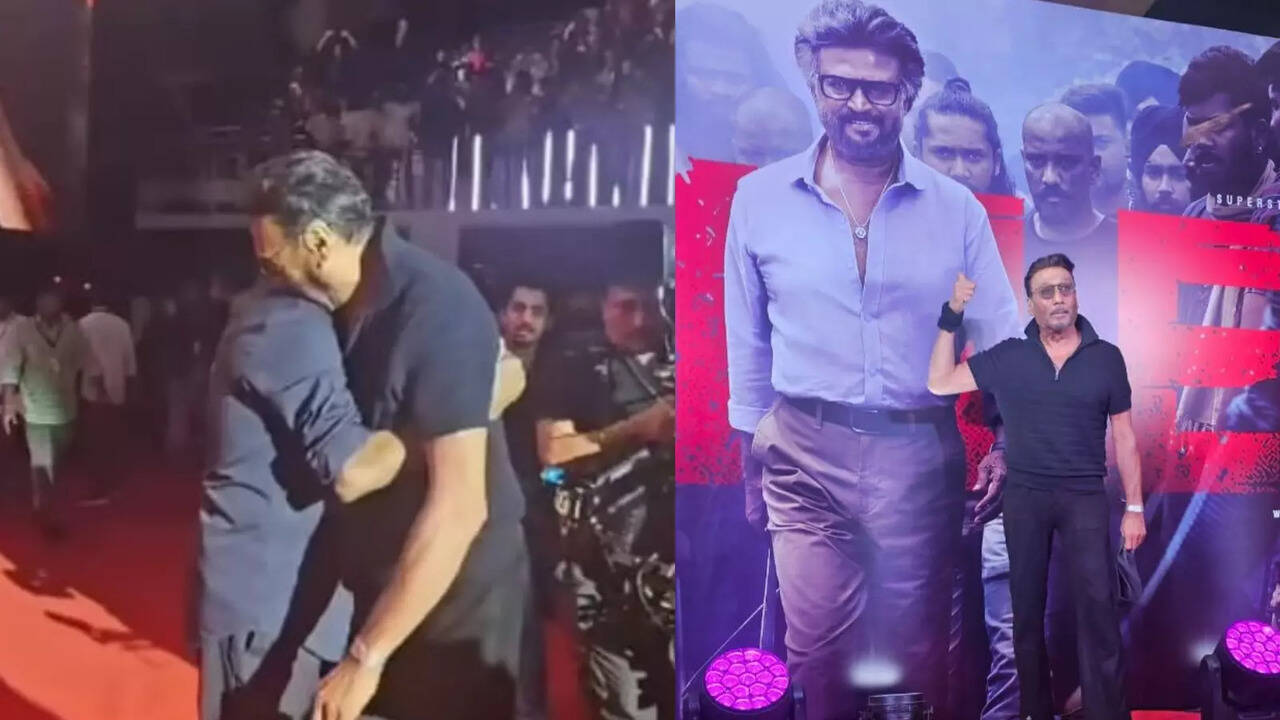 Legends In One Frame! Jackie Shroff Gives Warm Hug To Superstar ...