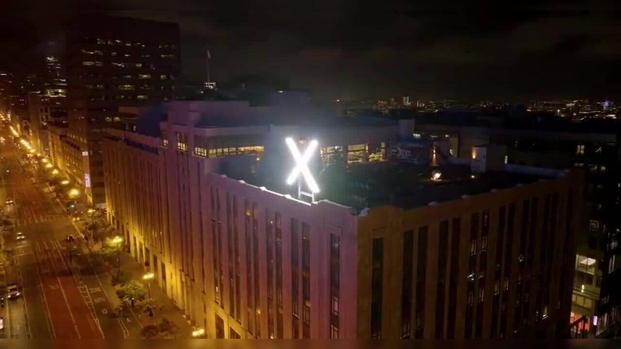 Elon Musk Shares Video of Twitter HQ’s Brand New, Glowing ‘X’ Sign ...