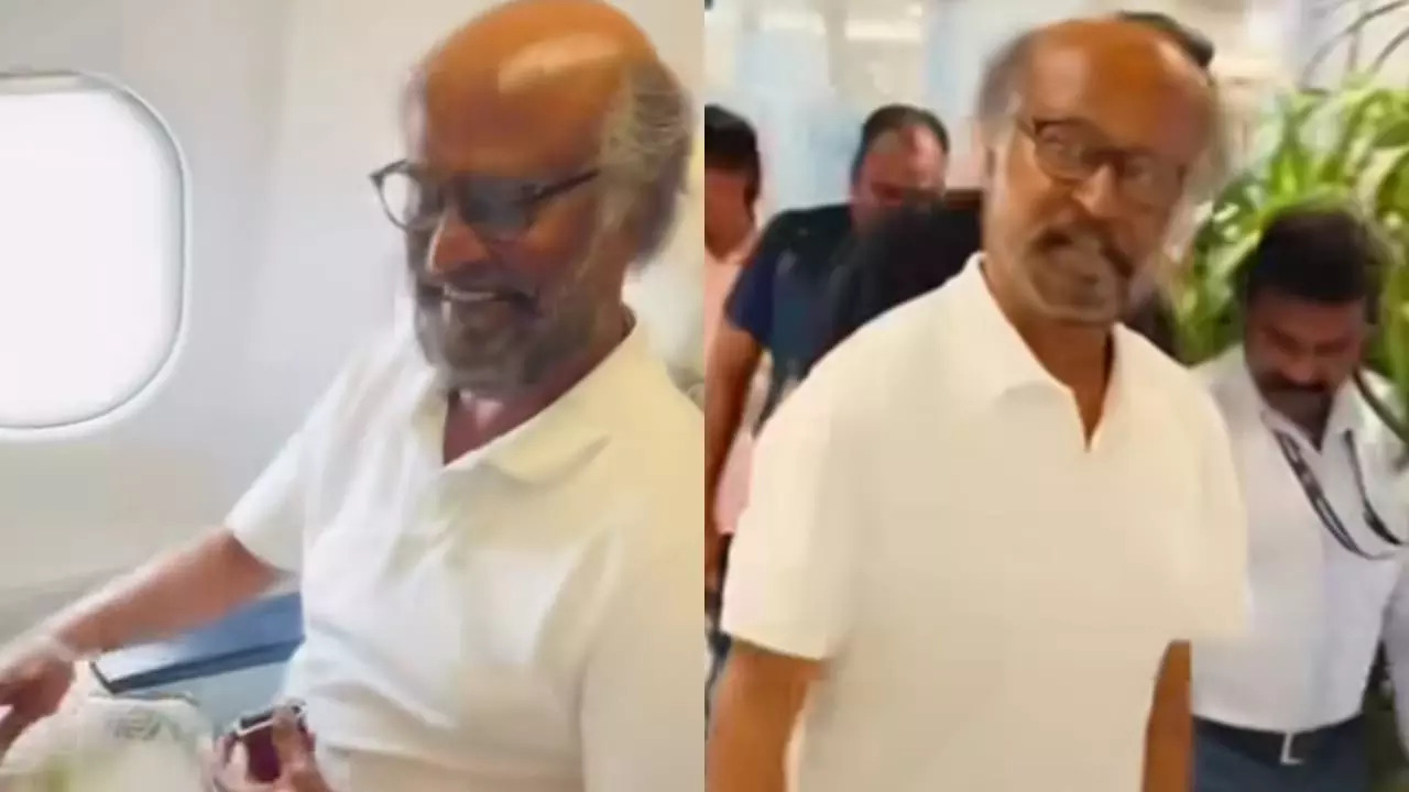 Thalaiva Rajinikanth Wins Hearts As He Greets Fans While Flying In ...