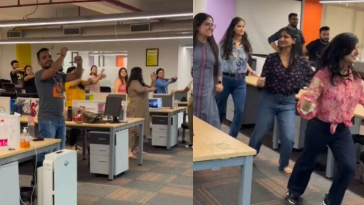 Viral Video: Employees Learning Bhangra At Office During Work Hours ...