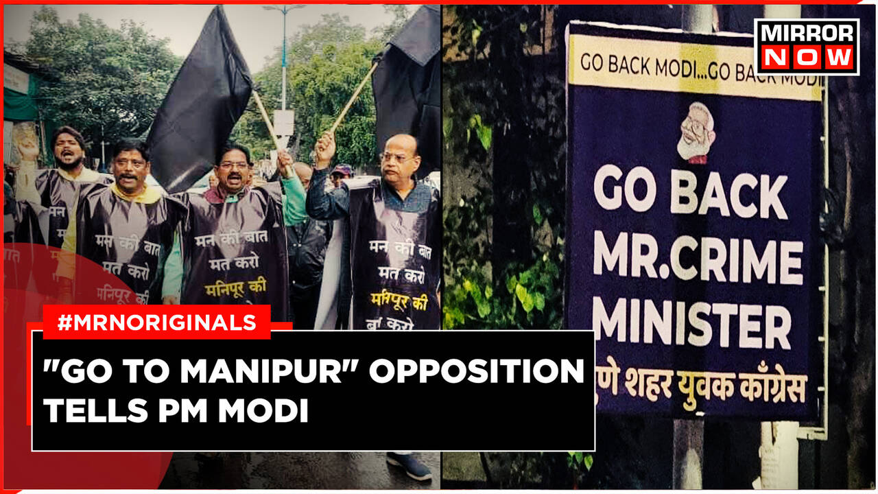 Opposition Stages Massive Protests as PM Modi Arrives in Pune, Urge Him ...