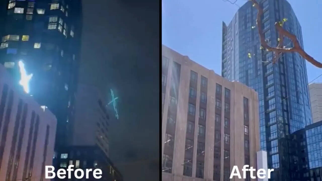 Viral Video: San Francisco Removes Disruptive ‘X’ Sign from Twitter HQ ...