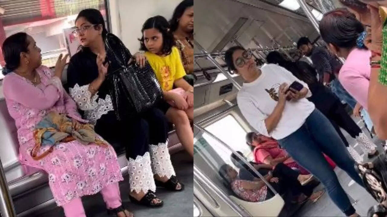 Delhi Metro Fight Woman Loses Cool Hurls Insults In Viral Video