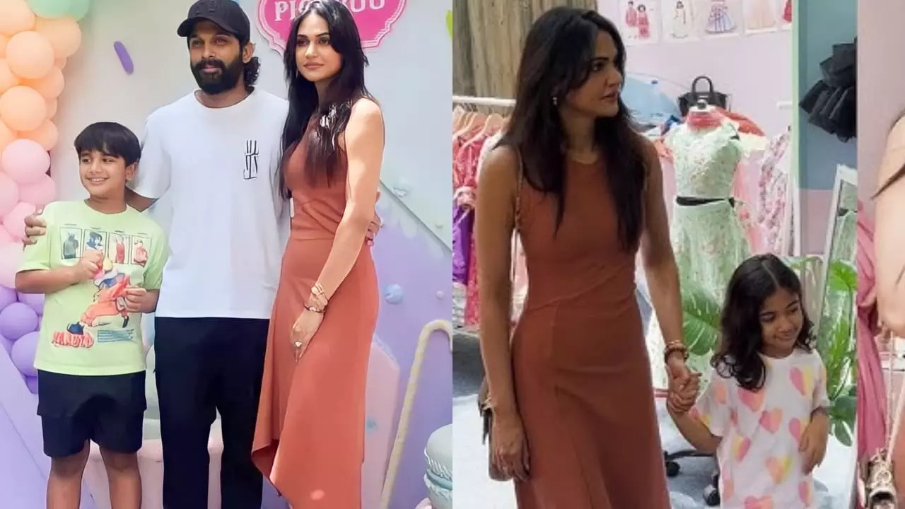 Allu Arjun And Sneha Step Out With Kids Arha, Ayaan In Style. See Cute ...