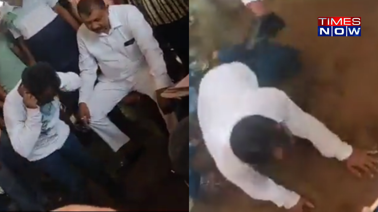On Cam: Former Jharkhand BJP MLA Devendra Kunwar Caught Assaulting Youth | India News, Times Now