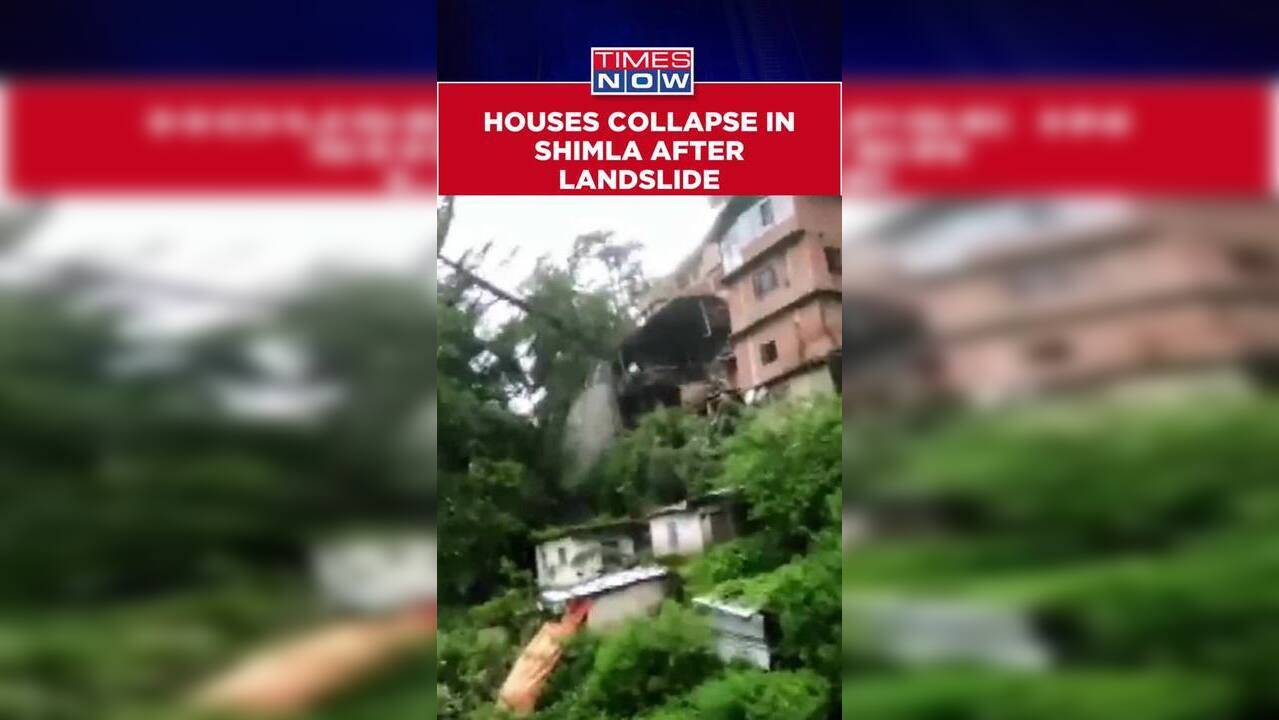 On Camera: 4, 5 Houses Collapse In Shimla After Landslide #Shorts ...