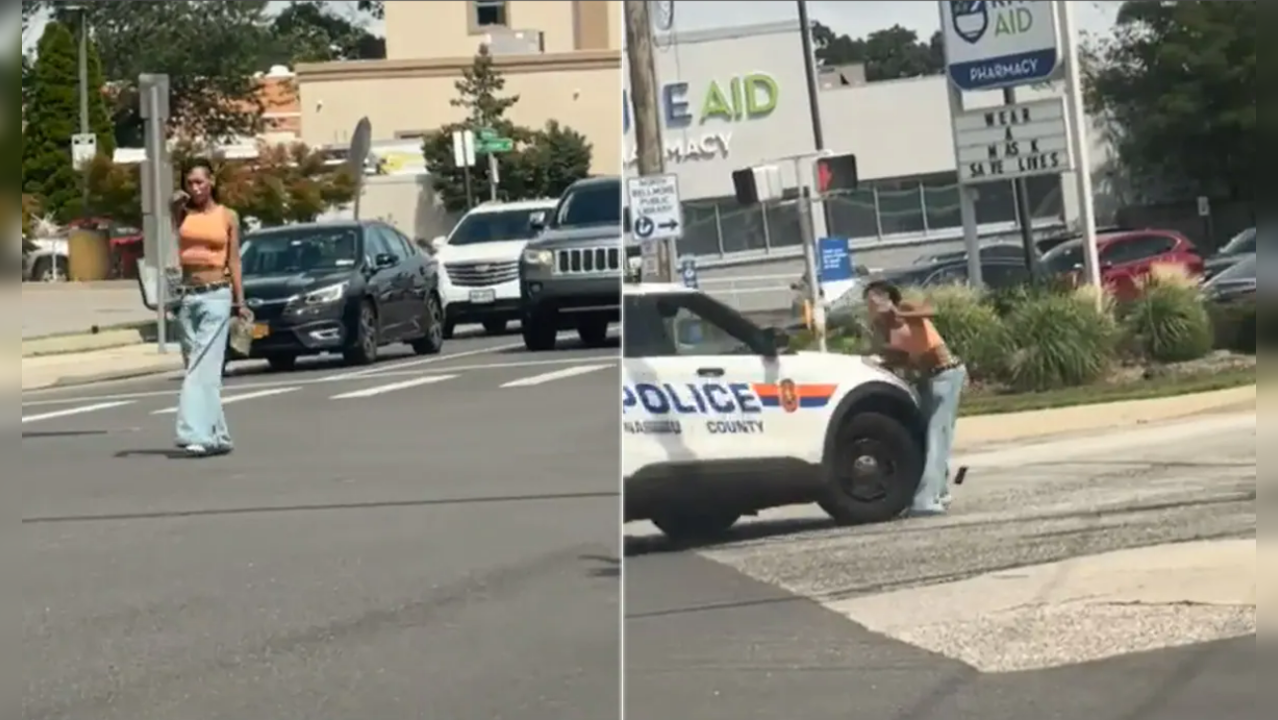 WATCH: US Woman Pointing Gun At Traffic Hit By Police Car; Disturbing ...