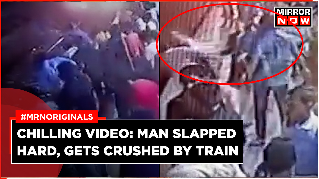 Chilling Video: Man Slapped Hard, Gets Crushed By Train | Times Now