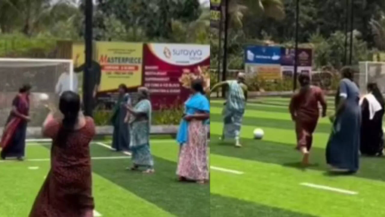 Viral Video: Mothers' Game Of Football In Nighties Grab Eyeballs ...