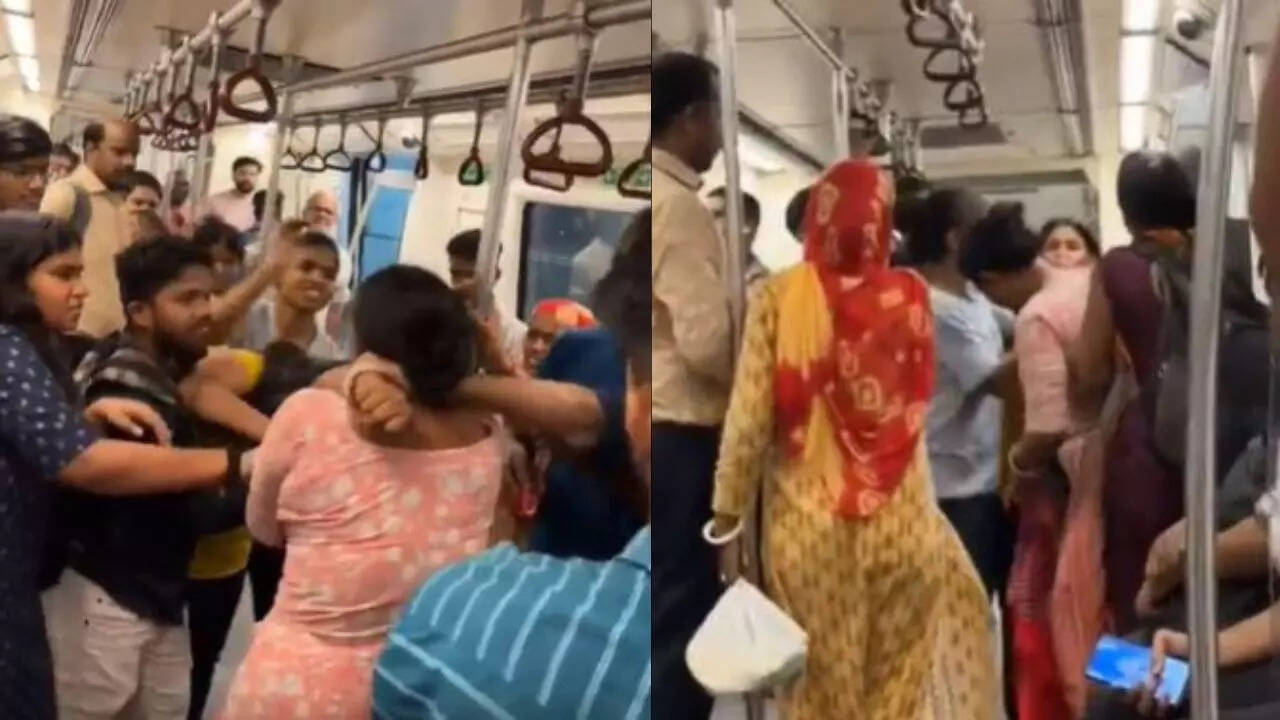 Delhi Metro Fight Video: Women Pull Each Other's Hair During Brawl Over ...