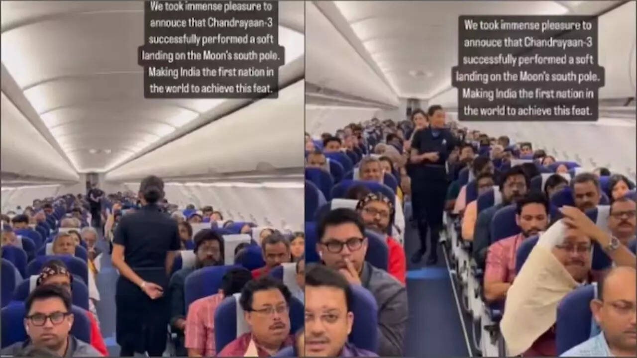 IndiGo Pilot Announces Chandrayaan-3 Success, Passengers Erupt in ...