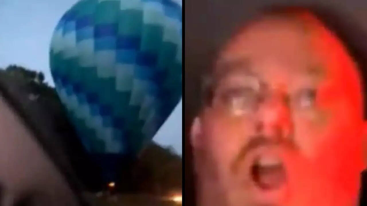 Viral Video: Vermont Car Driver Captures Hot Air Balloon Landing On ...