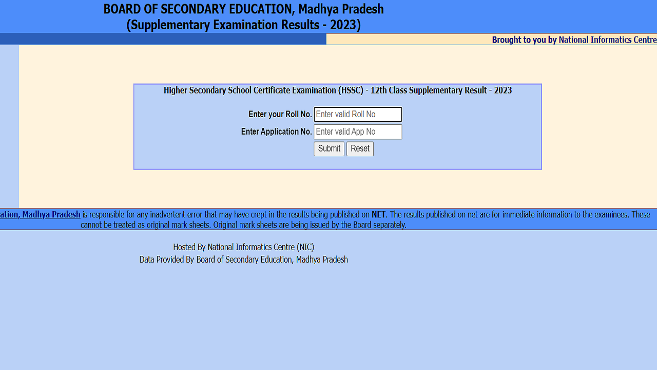 MP Board 12th Supplementary Result 2023 Released on mpresults.nic.in ...