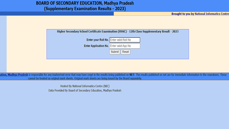 MP Board 12th Supplementary Result 2023 Released on mpresults.nic.in ...