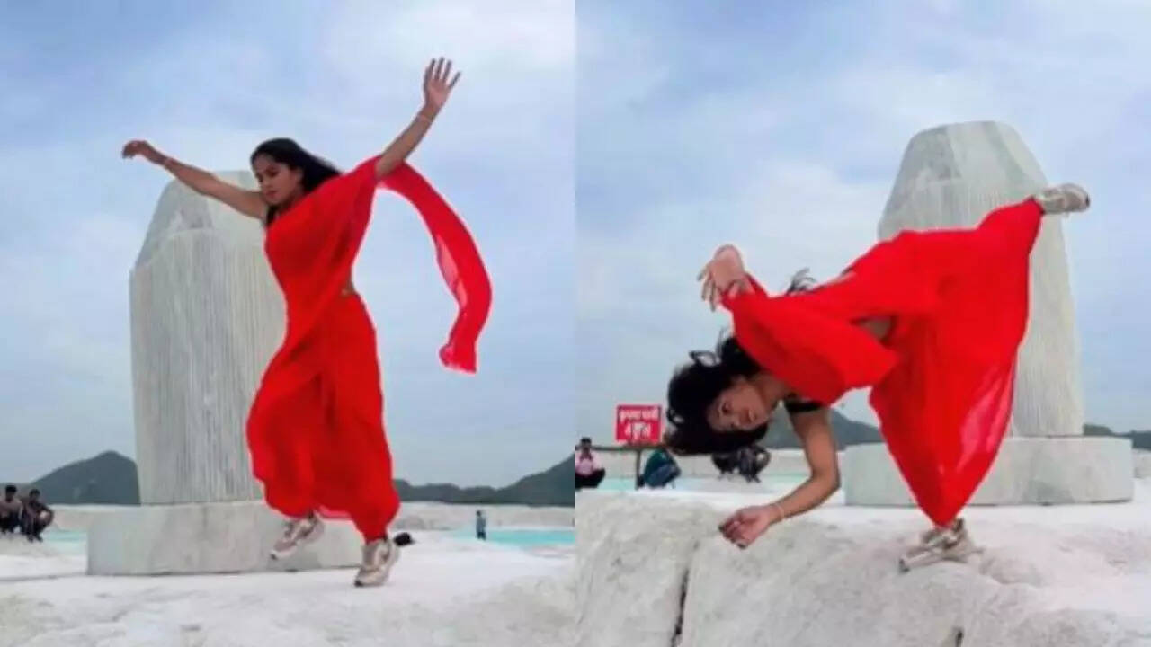Viral Video: Saree-Clad Woman's Shocking Somersault Leaves Internet ...