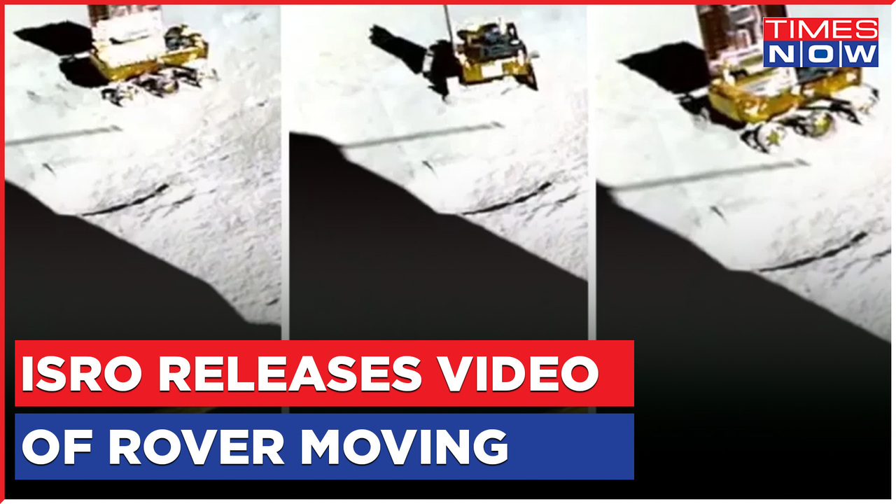 ISRO's Latest Video On Rover Roaming On Moon's Surface | Chandrayaan-3 ...