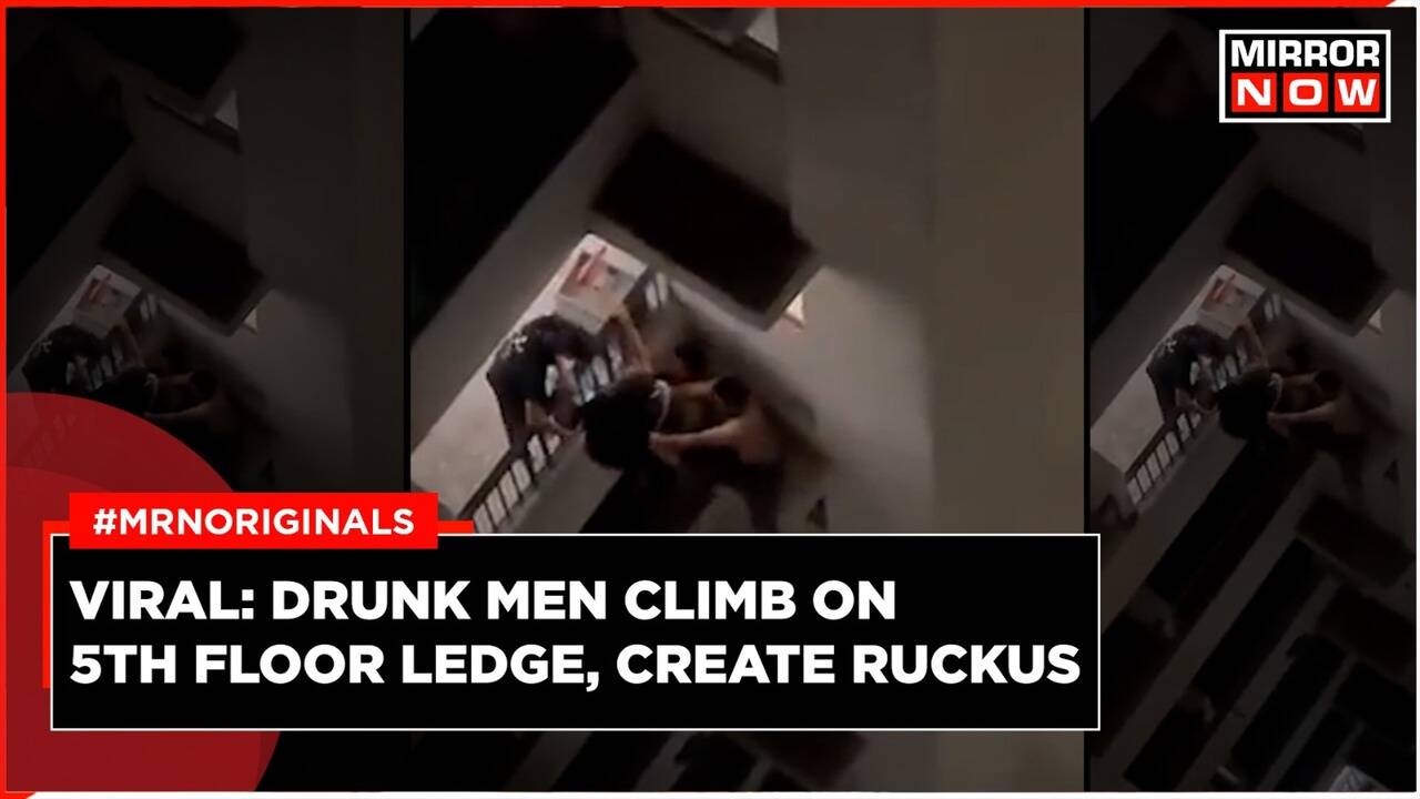 Viral Video: Drunk Men Create Ruckus In Greater Noida Society, Climb On ...