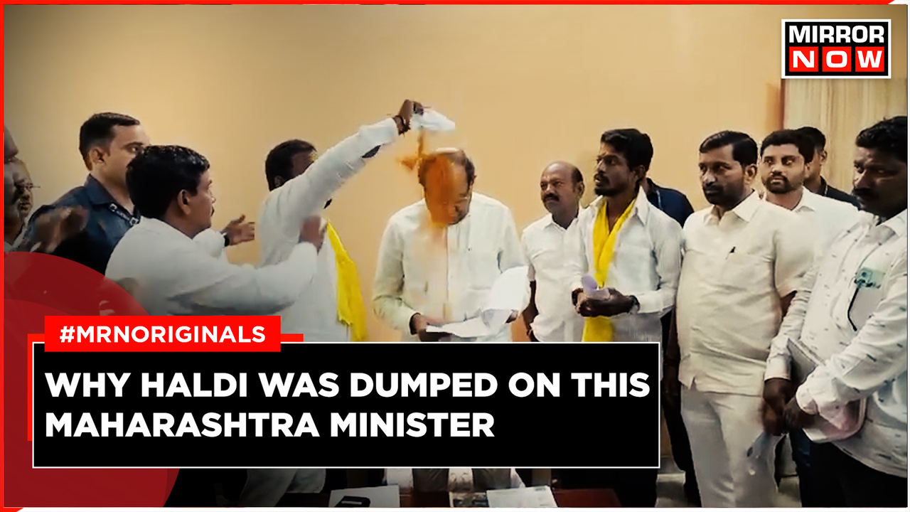 Man Throws Haldi At Maharashtra Minister Over Reservation Demand ...