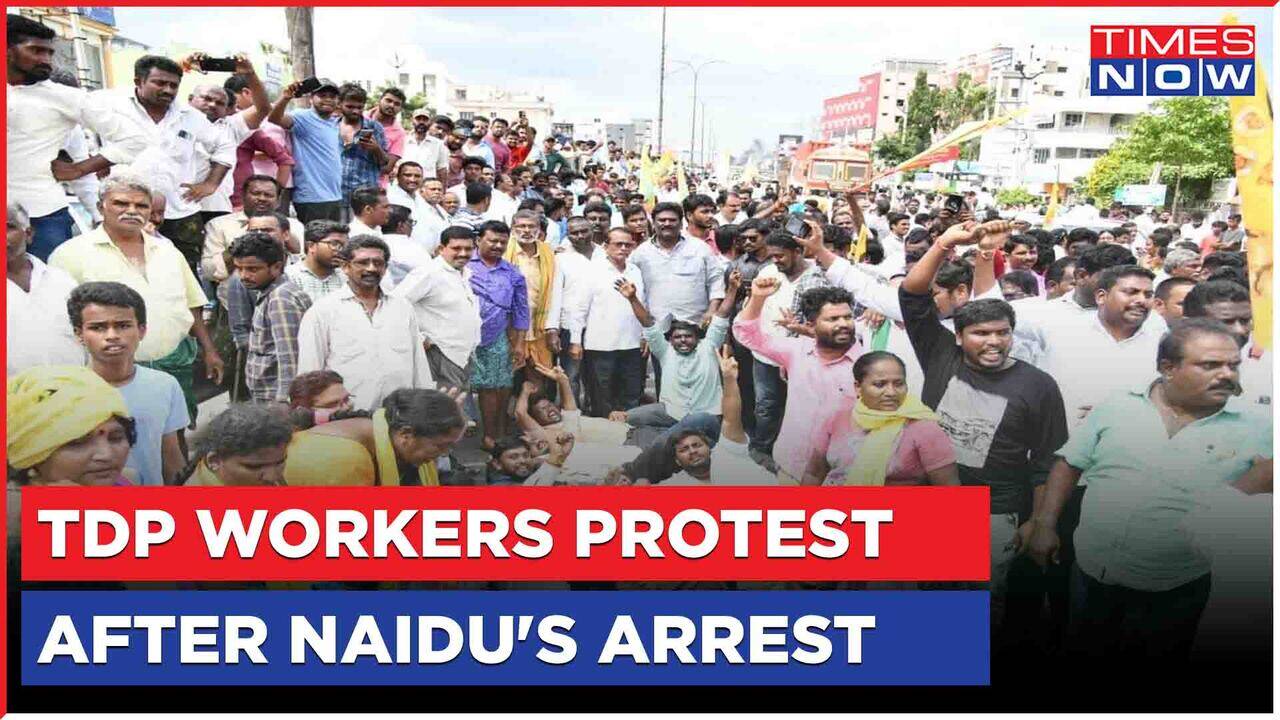 TDP Stages State Wide Protest Against Arrest Of Former Andhra CM ...