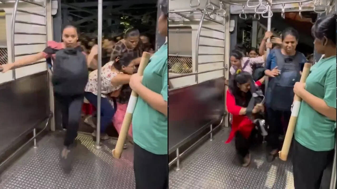 Viral Video: Mumbai Women Scramble To Board Ladies Coach On Moving ...