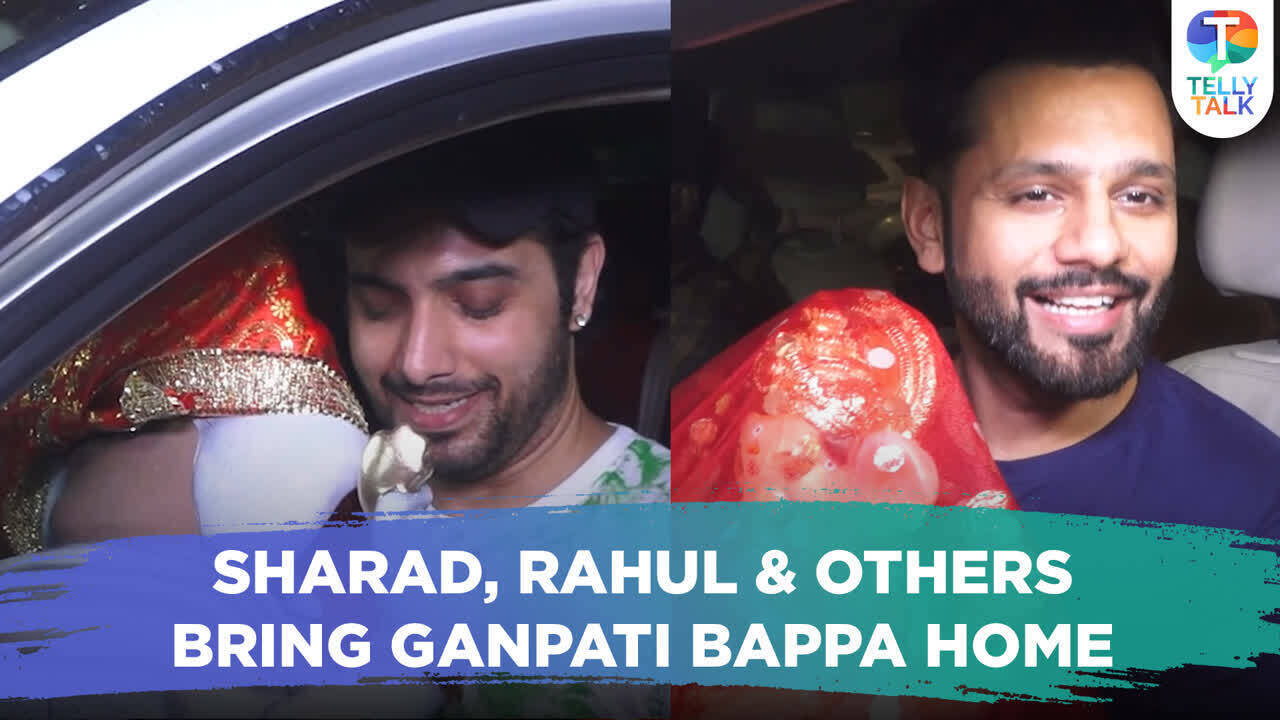 TV Celebrities, including Sharad Malhotra, Rahul Vaidya, Heli Daruwala, and more, welcome Lord ...