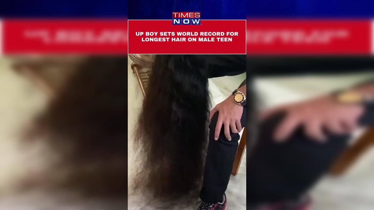 15-Year-Old UP’s Boy Sets World Record For Longest Hair On Male Teen # ...