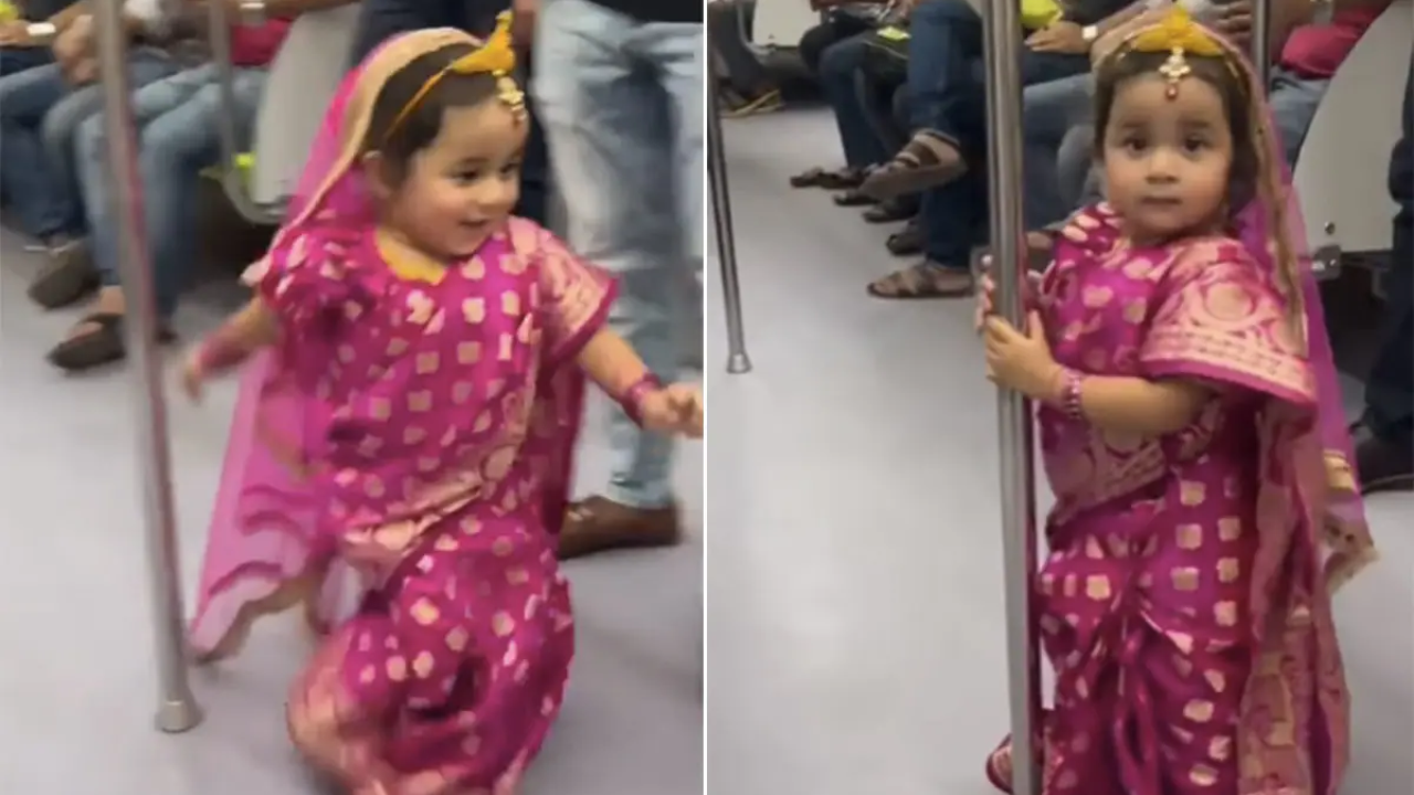 'Choti Durga Maa' In Kolkata Metro Wins Hearts. Watch Viral Video ...
