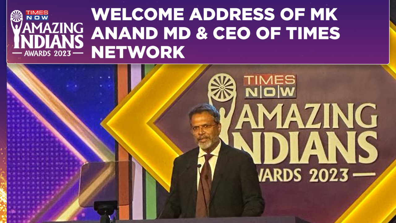 MK Anand, MD & CEO Of Times Network Delivers Welcome Address At Amazing ...