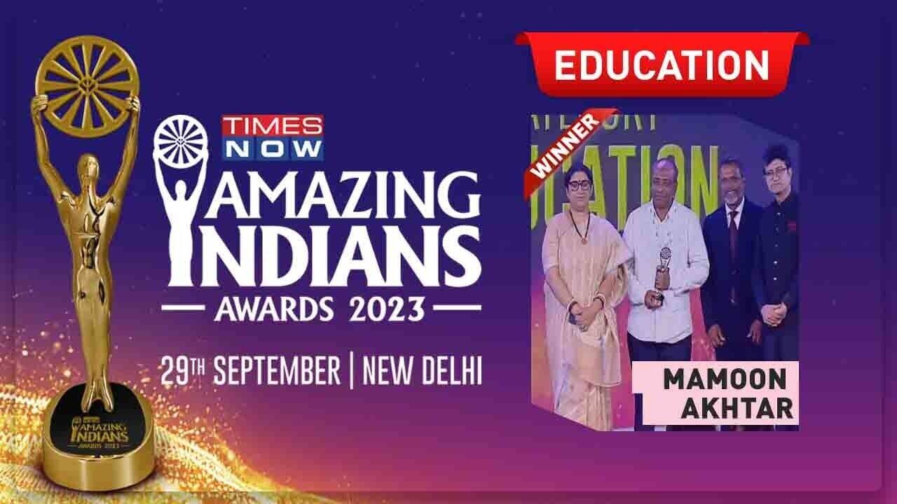 Mamoon Akhtar Wins Amazing Indians Awards 2023 In Education Category | Times Now | Times Now