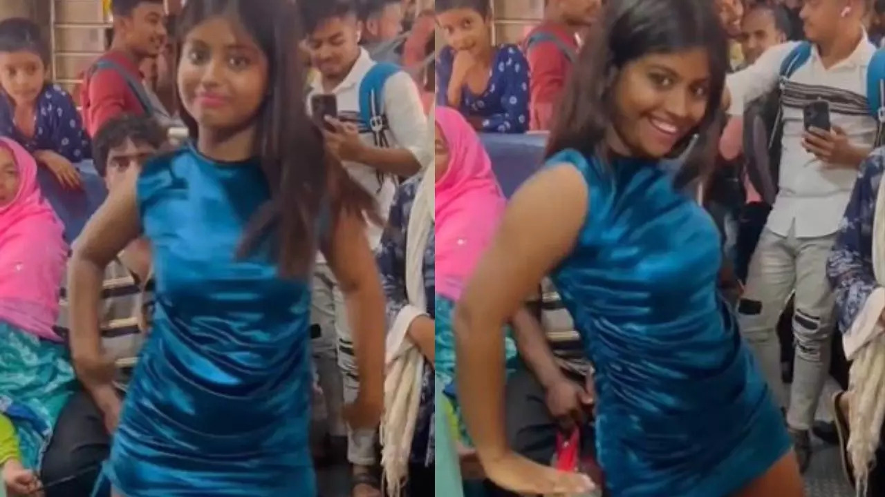 Girl's Electrifying Dance In Crowded Train Grab Eyeballs | Watch Viral ...