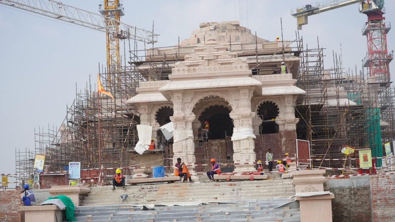 PICS: Ram Temple Work In Full Swing In Ayodhya, Ram Janmbhoomi Trust Shares Images | Times Now