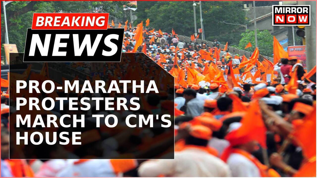 Breaking News | Pro-Maratha Protesters Gather To March To CM House ...