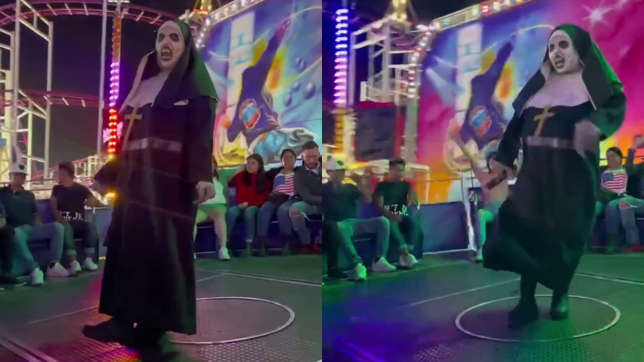 ‘The Nun’ Dances In Middle Of Spinning Ride In Mexico, Steals The Show ...